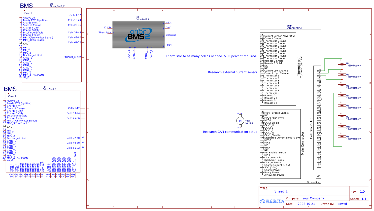 EV Accumulator Lafayette - EasyEDA open source hardware lab