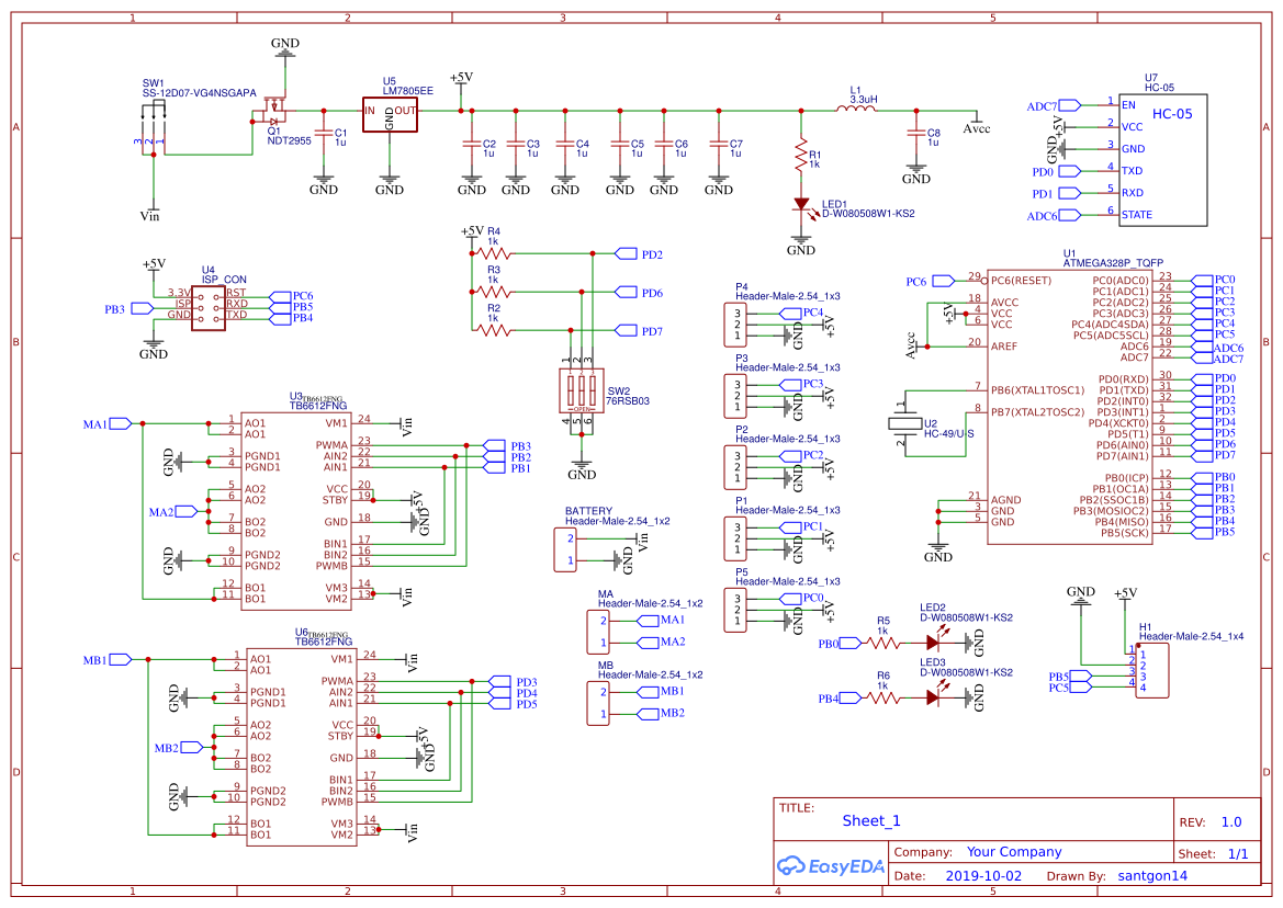 Minisumo_v2 - Platform for creating and sharing projects - OSHWLab