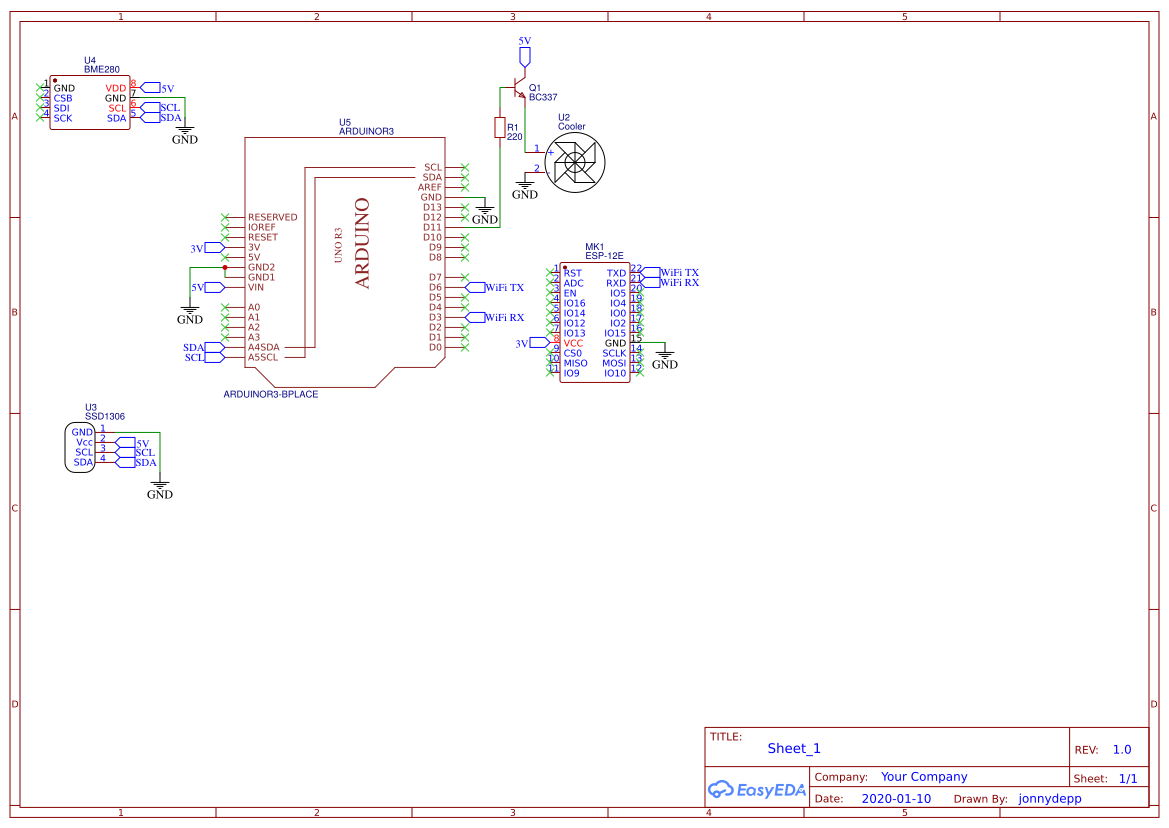 Arduino Fridge Monitoring Shield Easyeda Open Source Hardware Lab