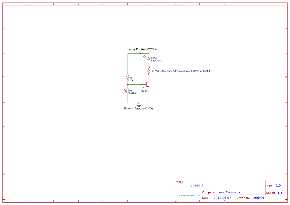 simple dark detector - EasyEDA open source hardware lab