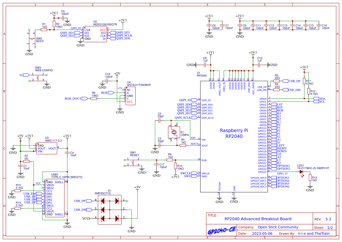 RP2040 Advanced Breakout Board - EasyEDA open source hardware lab
