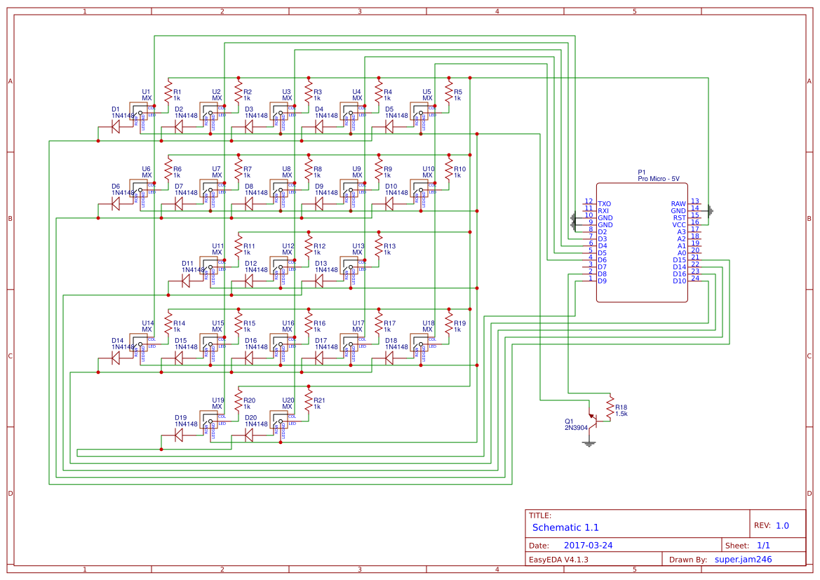 JamPad Extended - EasyEDA open source hardware lab