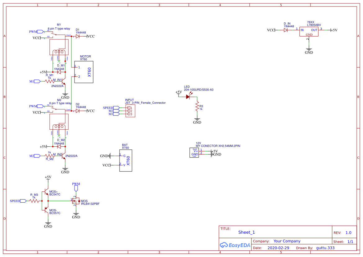 30A Relay Based Motor Driver - OSHWLab
