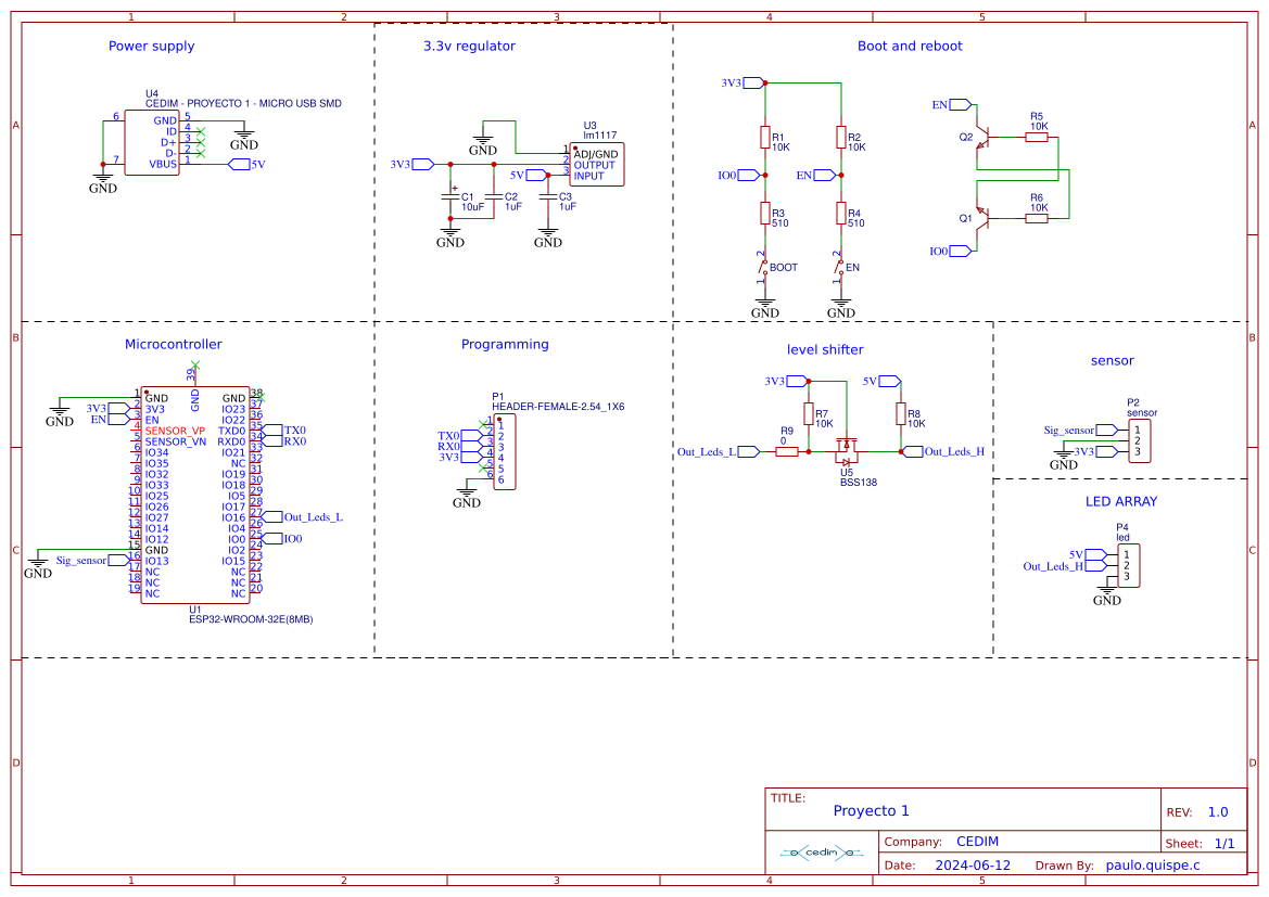 Cedim - Diseño PCB - Primer proyecto - Completo - ESP32 WLED - OSHWLab