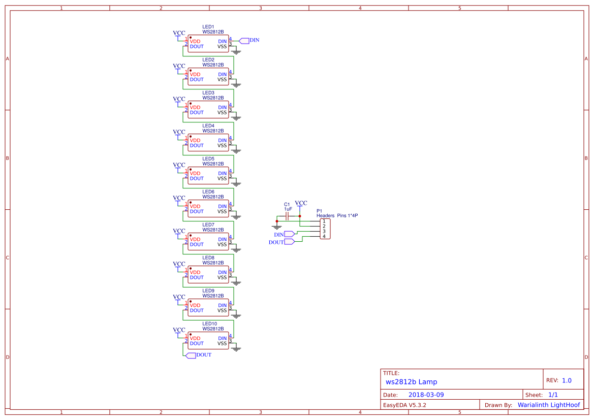 10LED ws2812b lamp copy - EasyEDA open source hardware lab