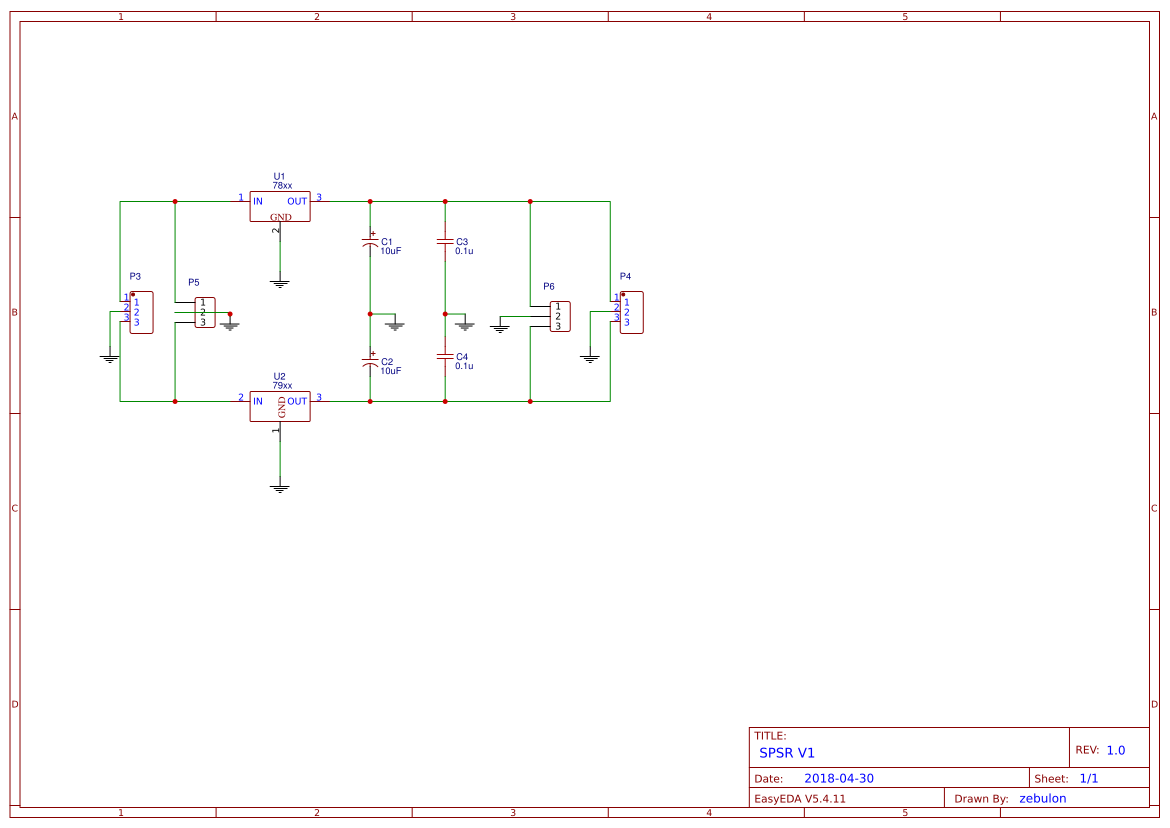 Split Power Supply Regulator V1 - EasyEDA open source hardware lab