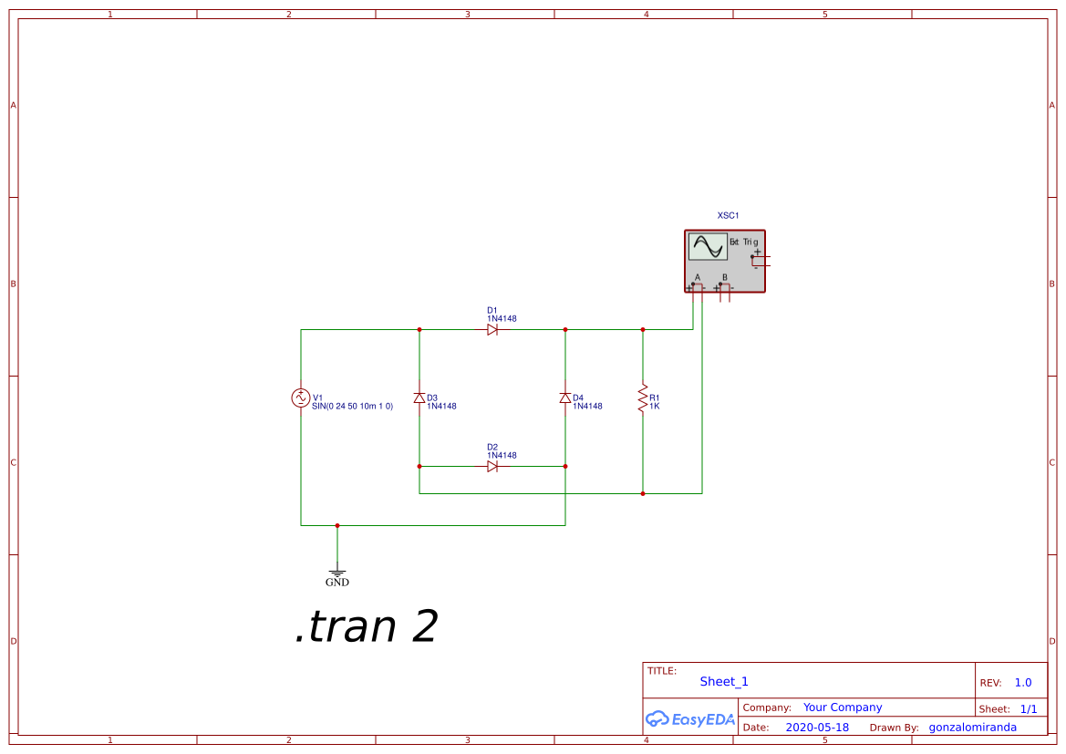 Gonzalo Miranda rectificador de onda completa con 4 diodos - OSHWLab