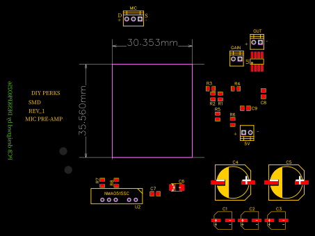DIY Perks Mic Preamp SMD - EasyEDA open source hardware lab