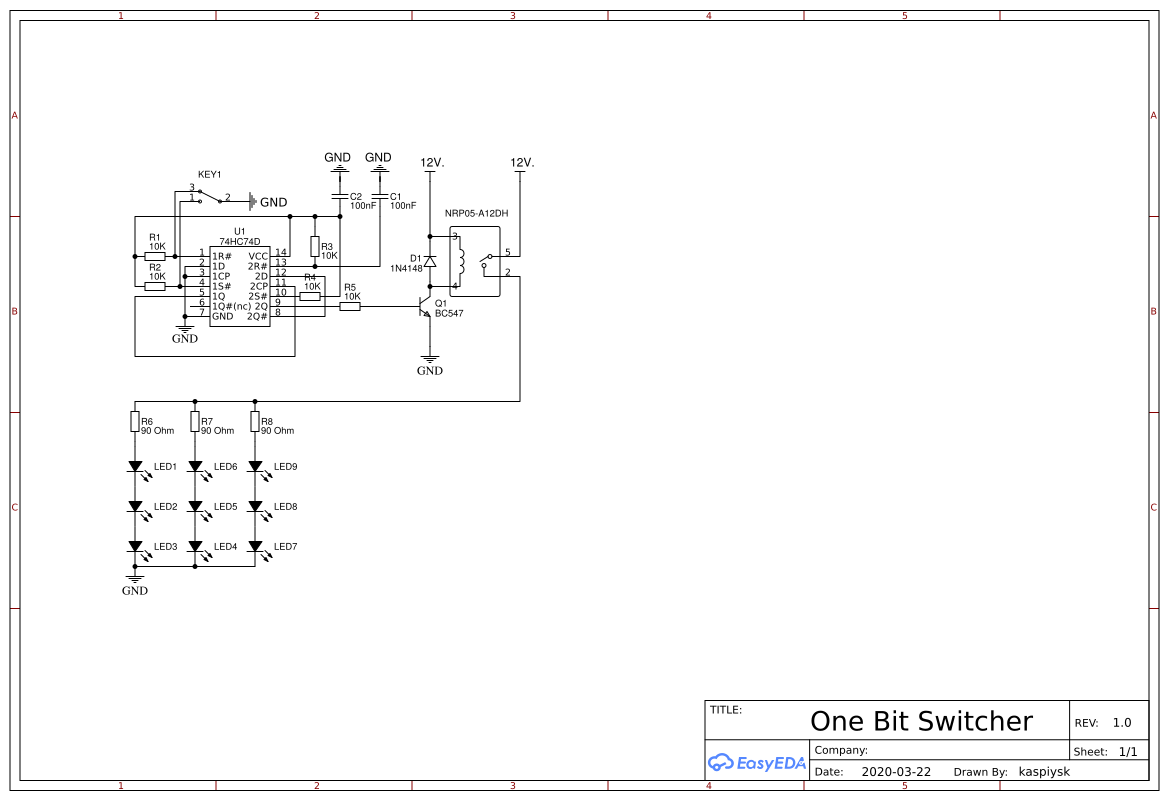 One Bit Switcher - Platform for creating and sharing projects - OSHWLab