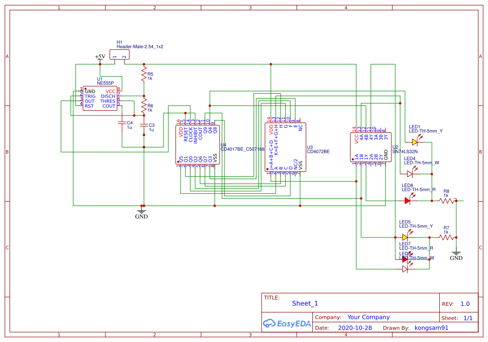 traffic light - EasyEDA open source hardware lab