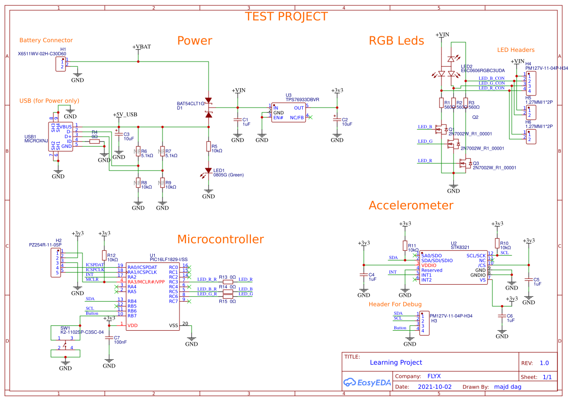 PIC16LF1829 development board - OSHWLab