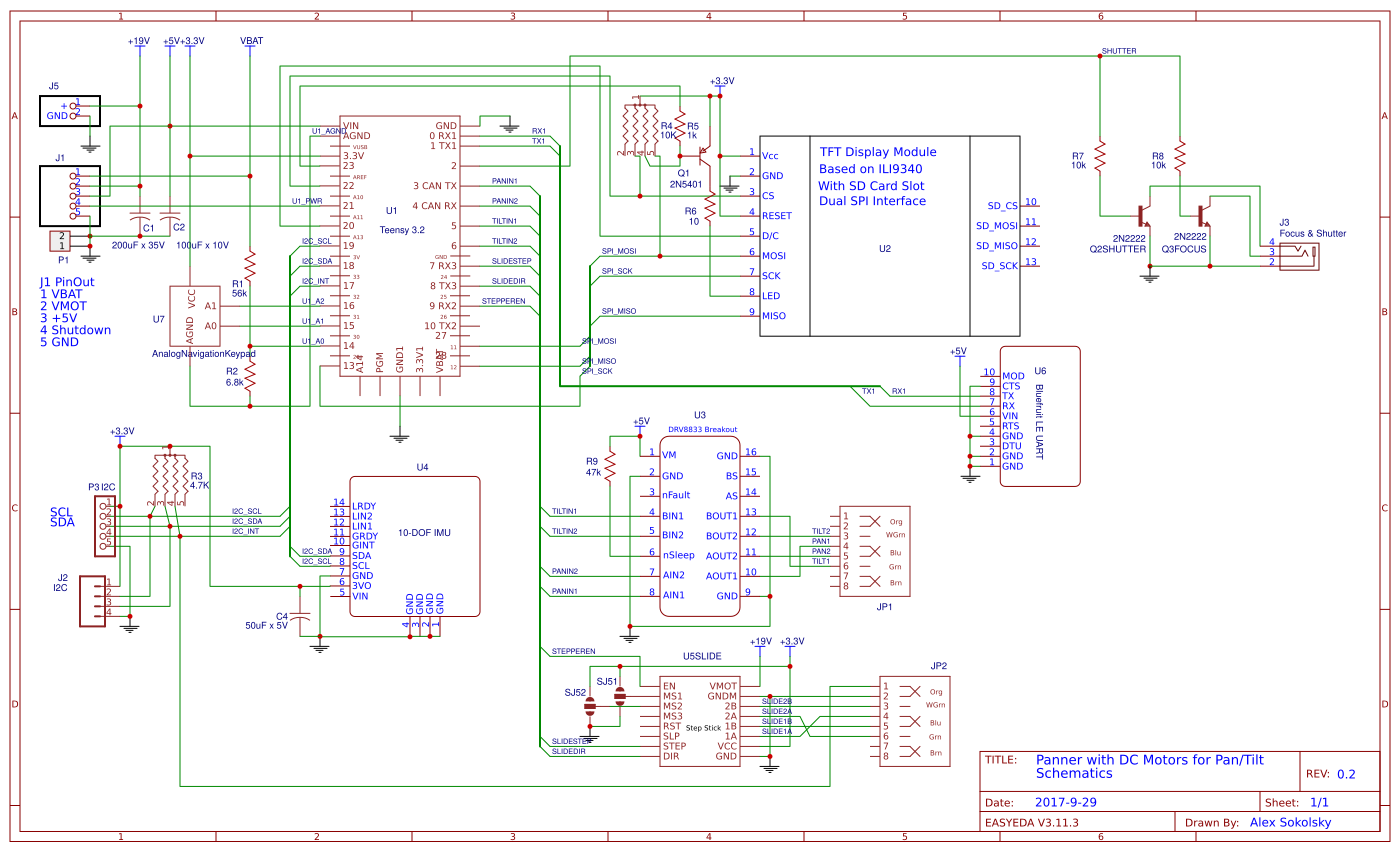 Panner DC Motors Pan/Tilt - EasyEDA open source hardware lab