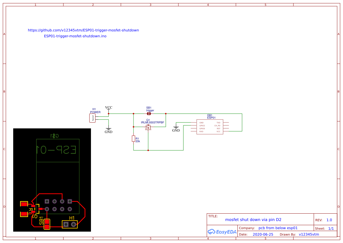 esp01 latch off p-mosfet - Platform for creating and sharing projects - OSHWLab
