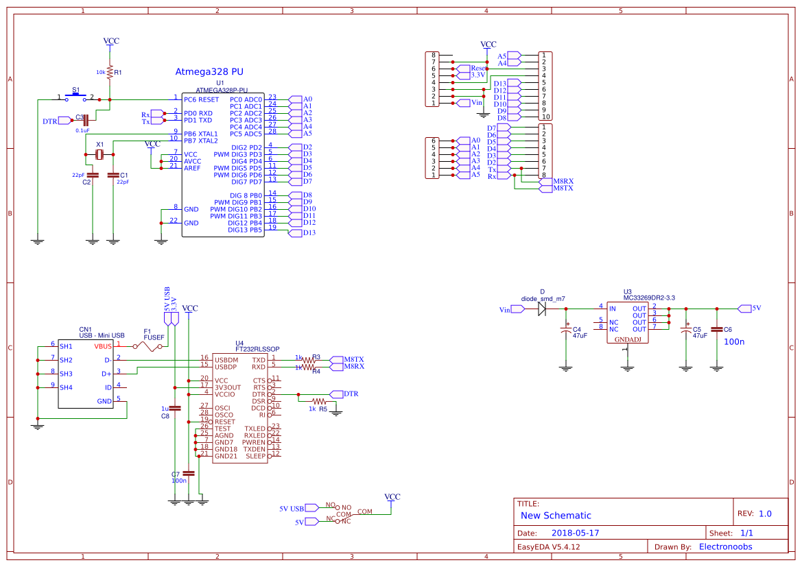 NewUno - EasyEDA open source hardware lab