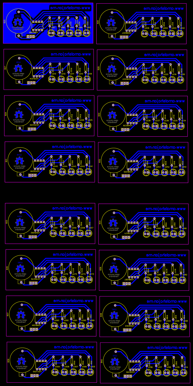 ATtiny85 POV display - EasyEDA open source hardware lab