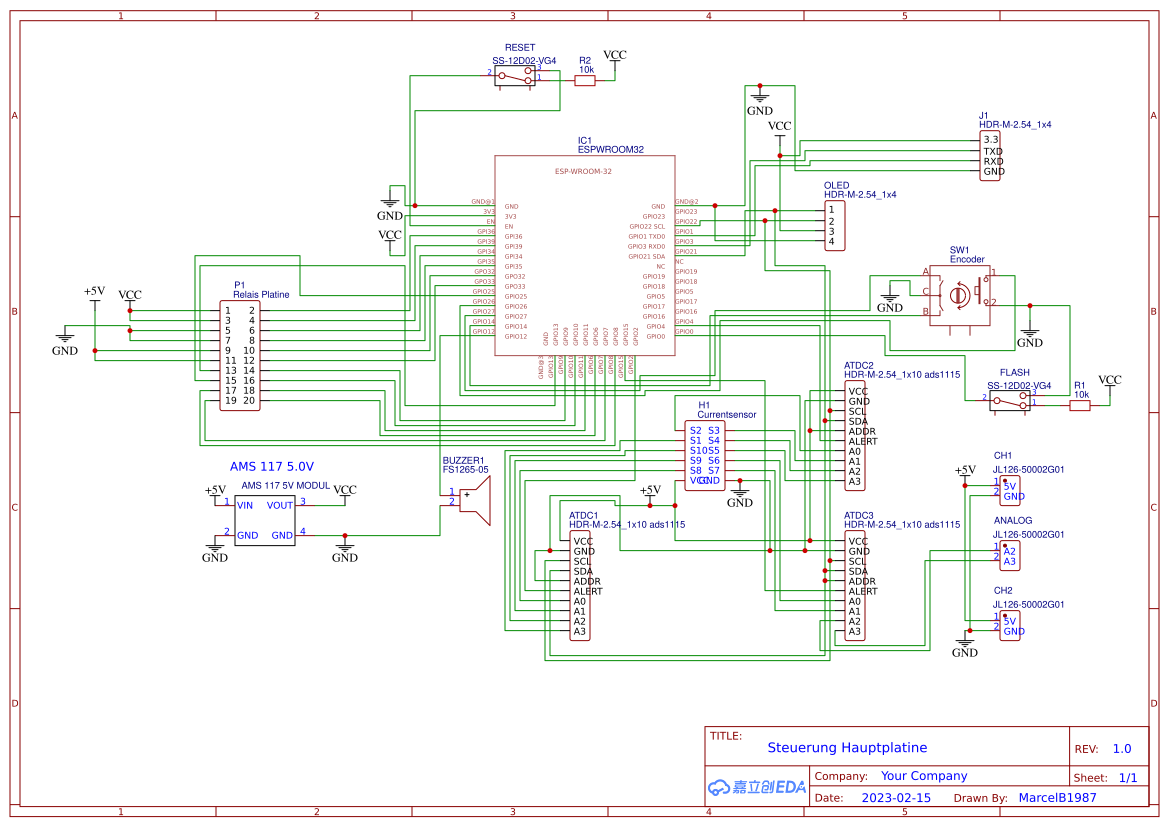 ESP WROOM Platine - EasyEDA open source hardware lab