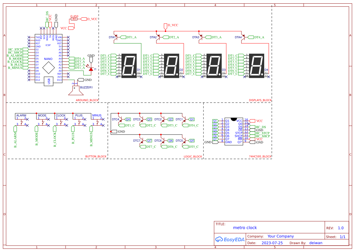 metro clock - EasyEDA open source hardware lab