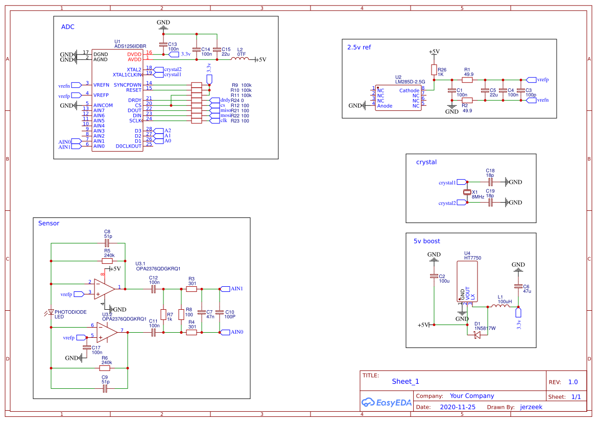 NIR Spectroscope sensor PCB - EasyEDA open source hardware lab