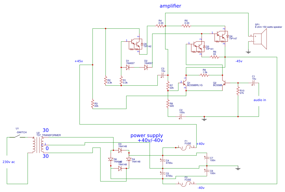 audio amplifier - EasyEDA open source hardware lab
