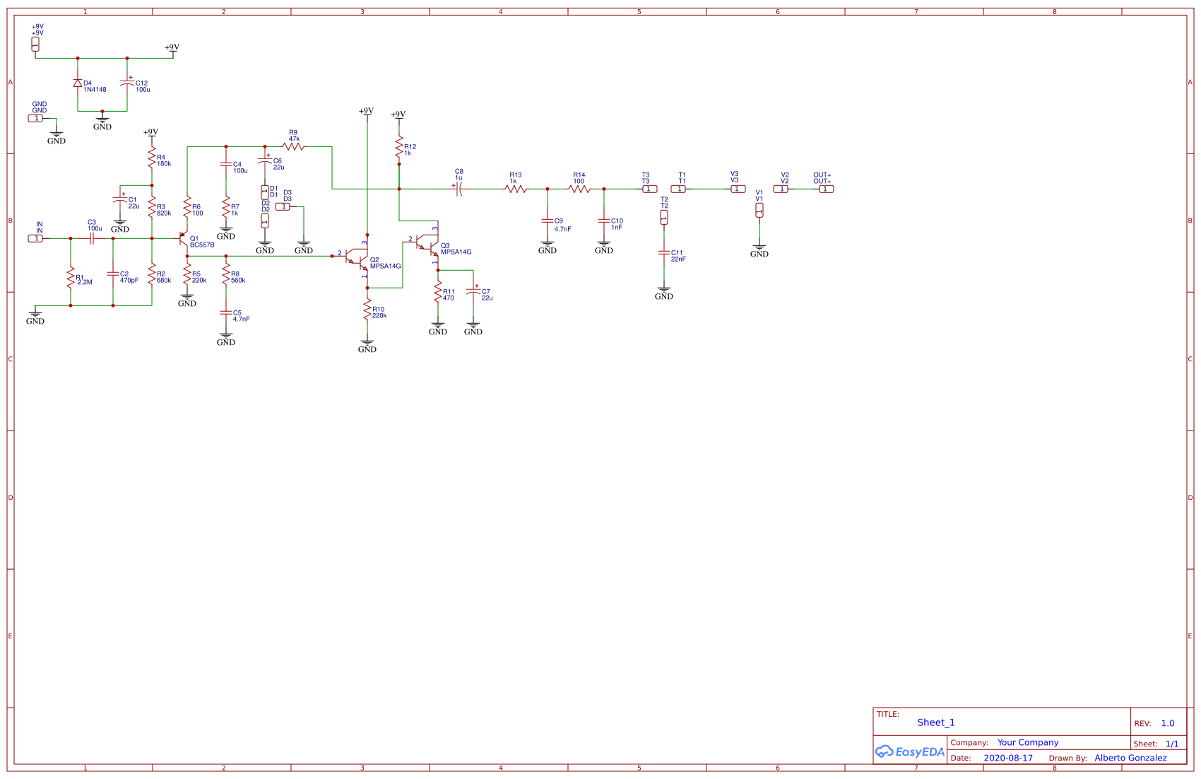 FuzzFace - EasyEDA open source hardware lab