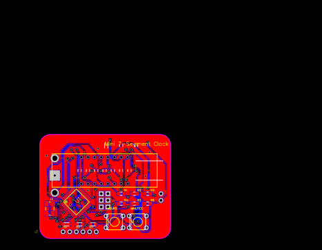 Mini 7 Segment Arduino Clock - EasyEDA open source hardware lab