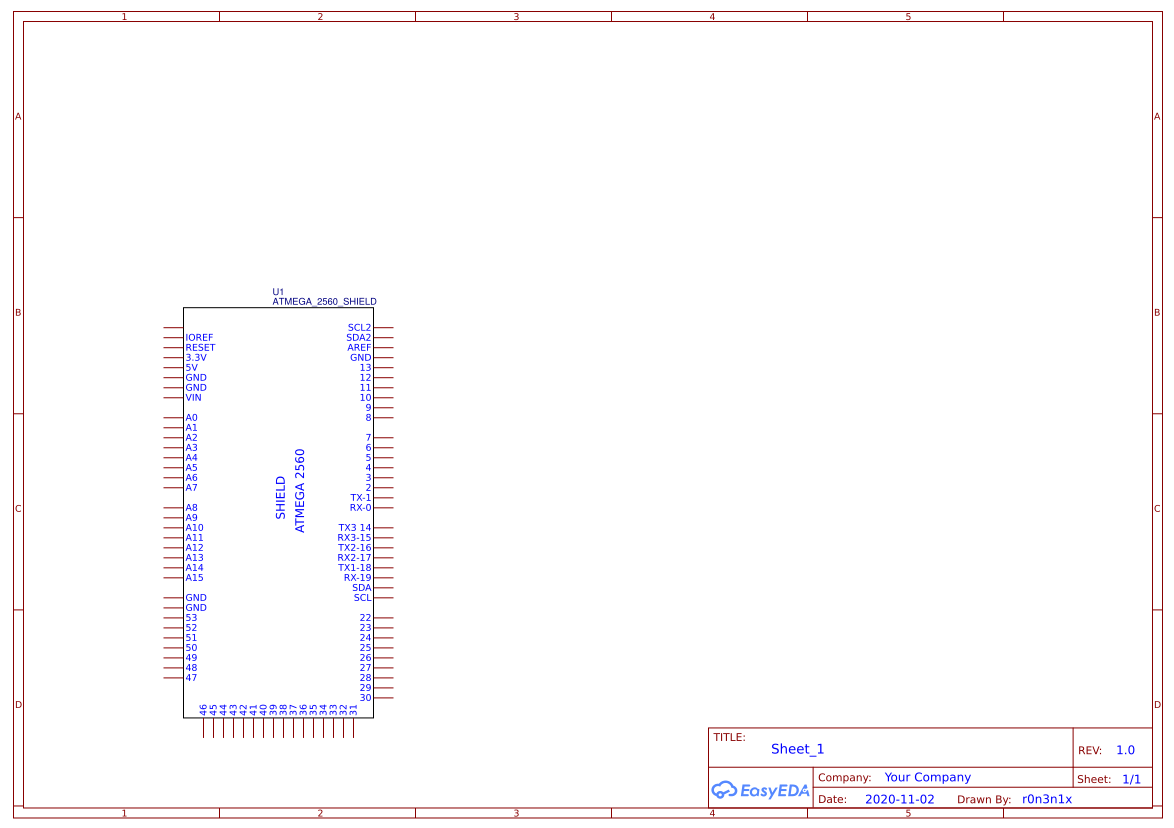 shiel arduini mega 2560 - EasyEDA open source hardware lab