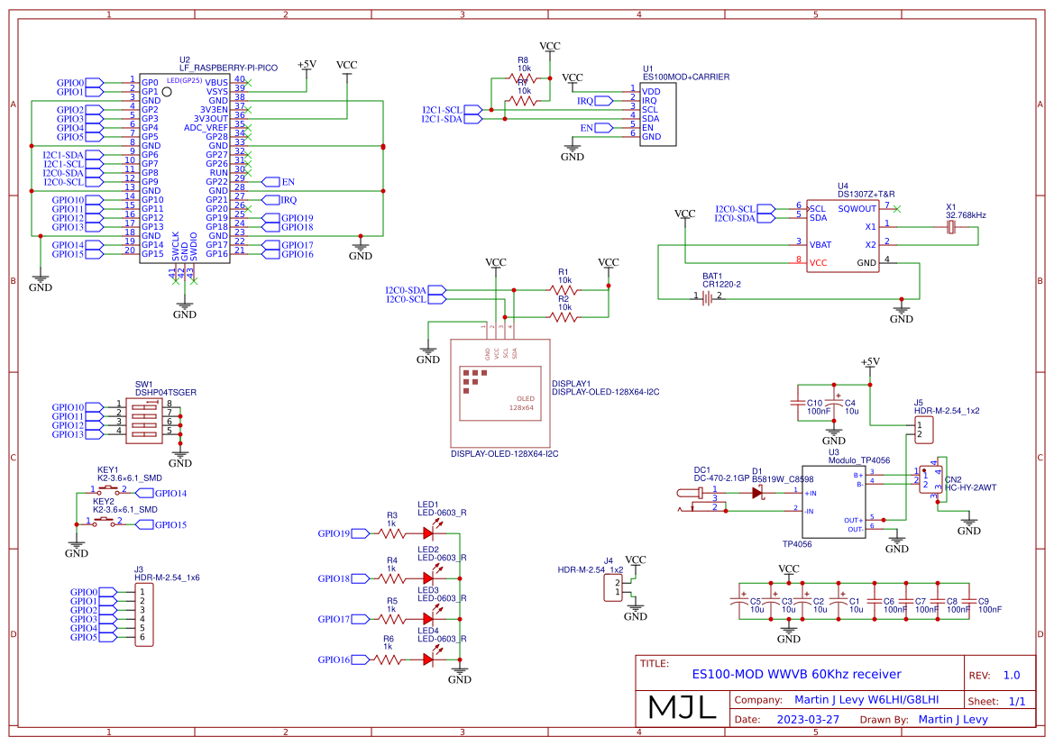 ES100-MOD WWVB 60Khz receiver - OSHWLab