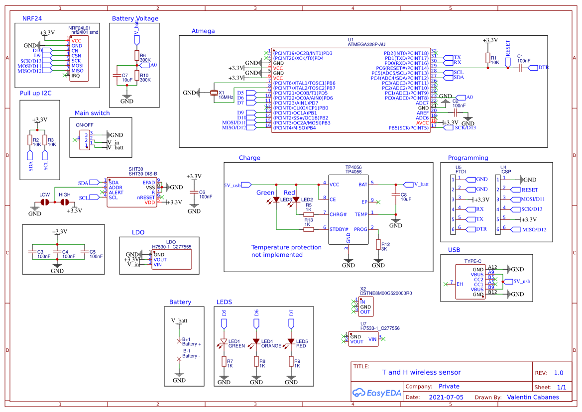 Capteur météo NRF24L01 - OSHWLab