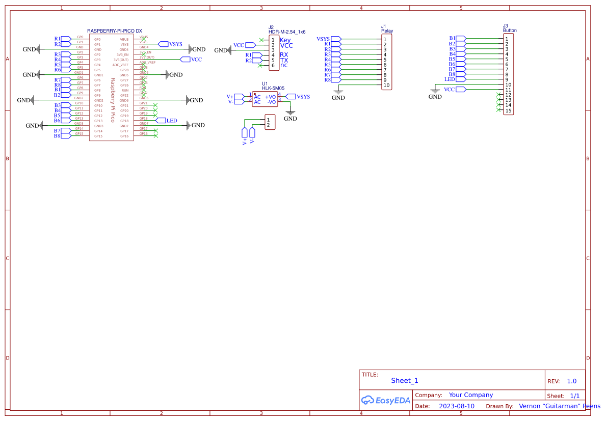 Raspberry Pi Pico - WIFI Relay control board - OSHWLab