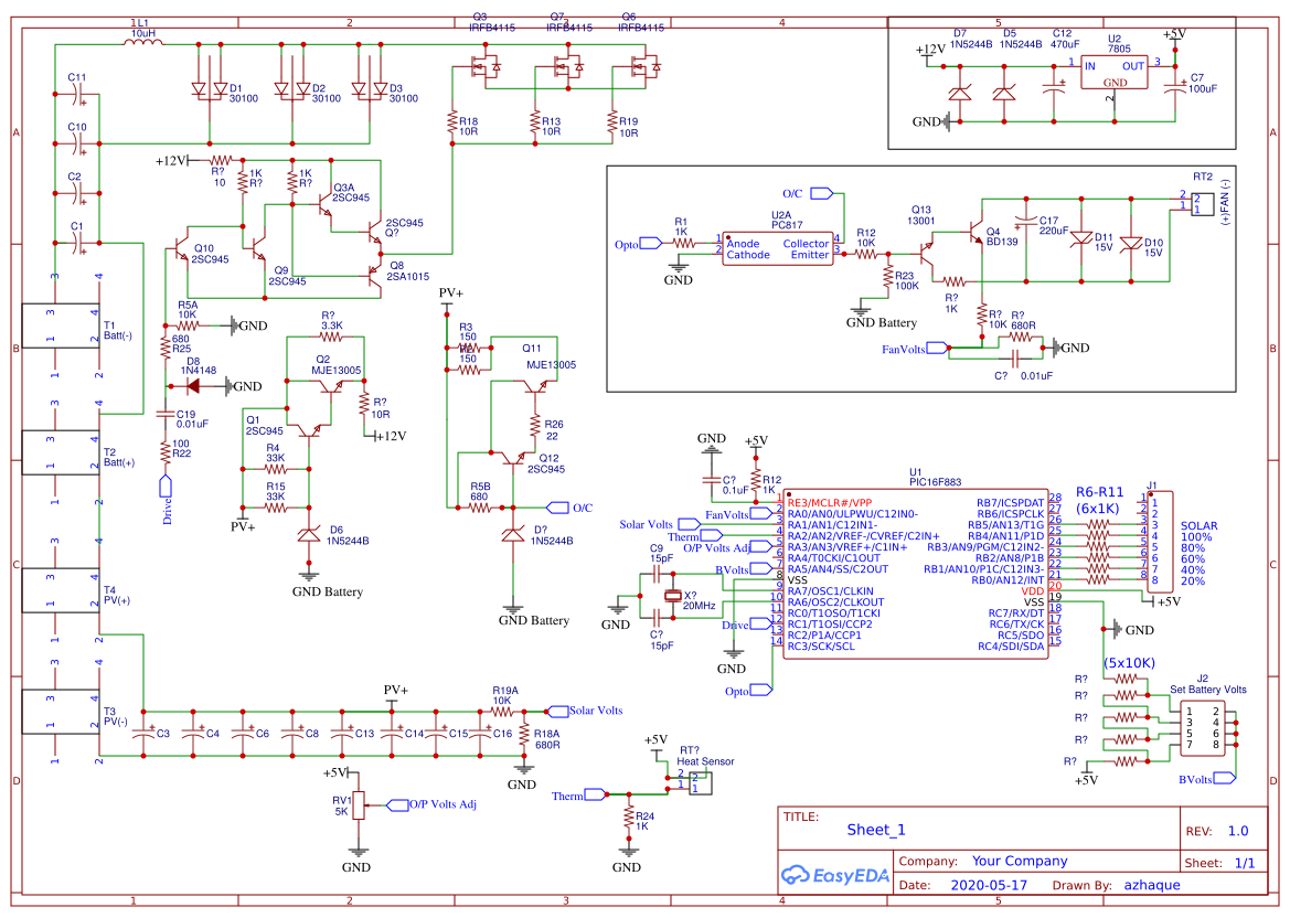 Mppt charge controller - Platform for creating and sharing projects - OSHWLab