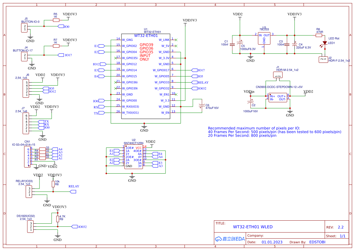 WLED_WT32-ETH01 V2.3 - OSHWLab