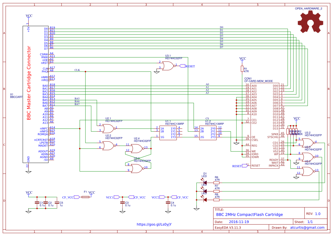 BBC Master CompactFlash - OSHWLab