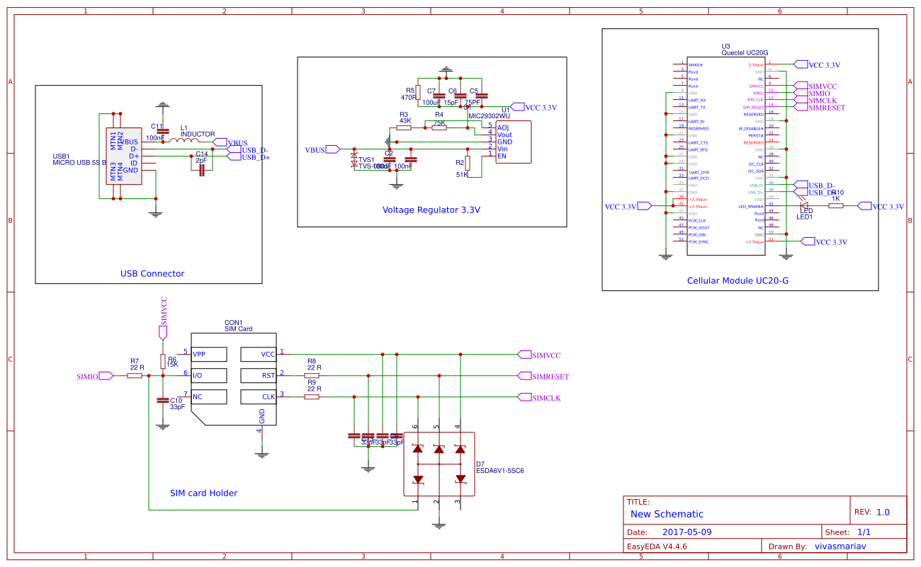 Cellular Module Quectel-UC20 - OSHWLab