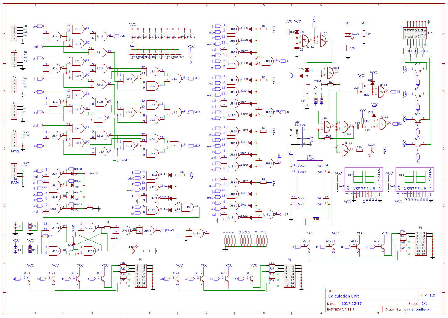 NAND 565 : Arithmetic and Logic Unit - OSHWLab