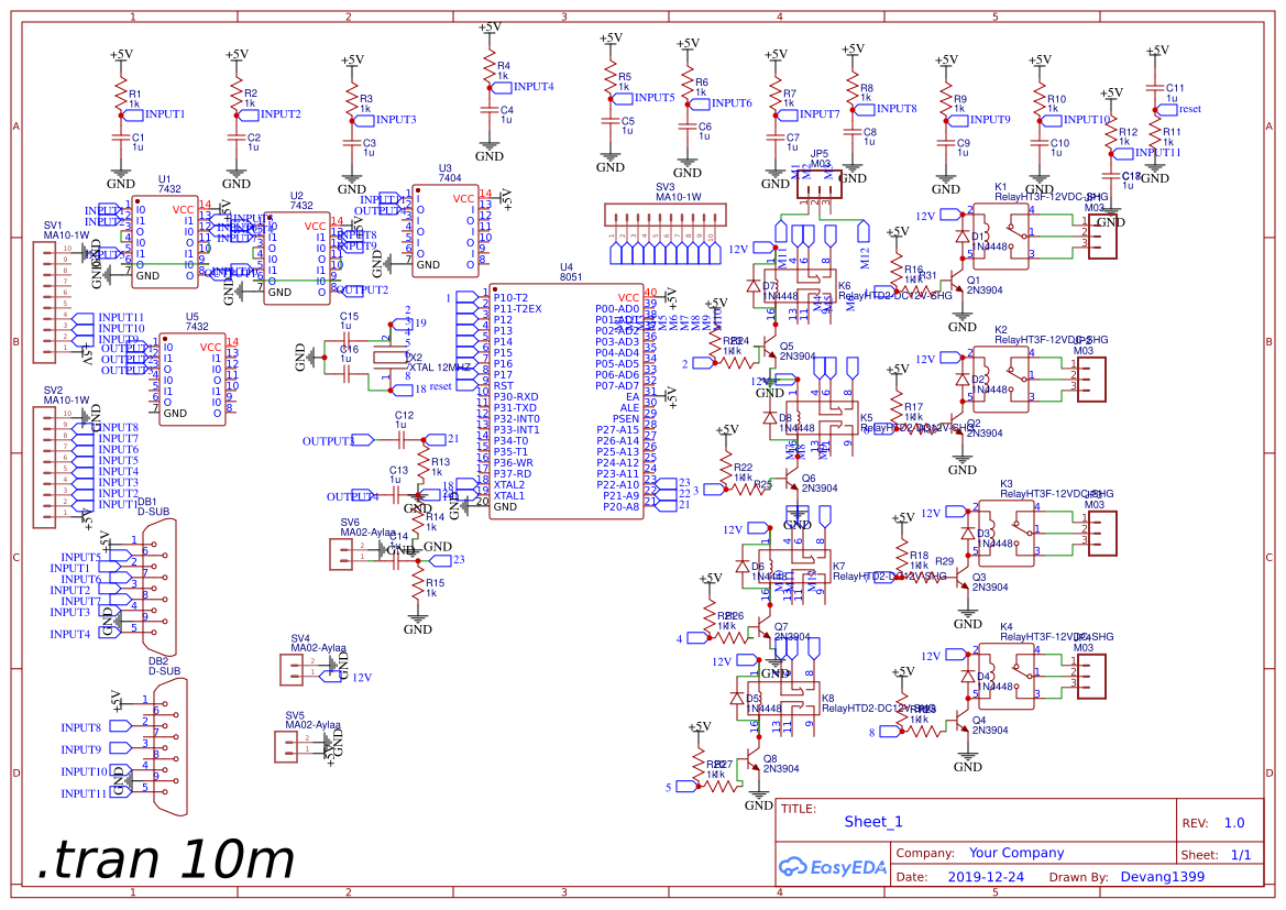 security system using 8051 - EasyEDA open source hardware lab