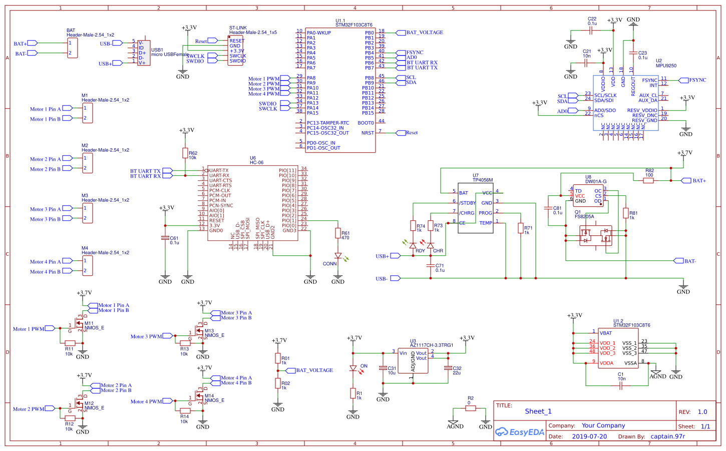 Quadcopter mini copy - EasyEDA open source hardware lab