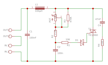 Dimmer light switch circuit with Triac - EasyEDA open source hardware lab