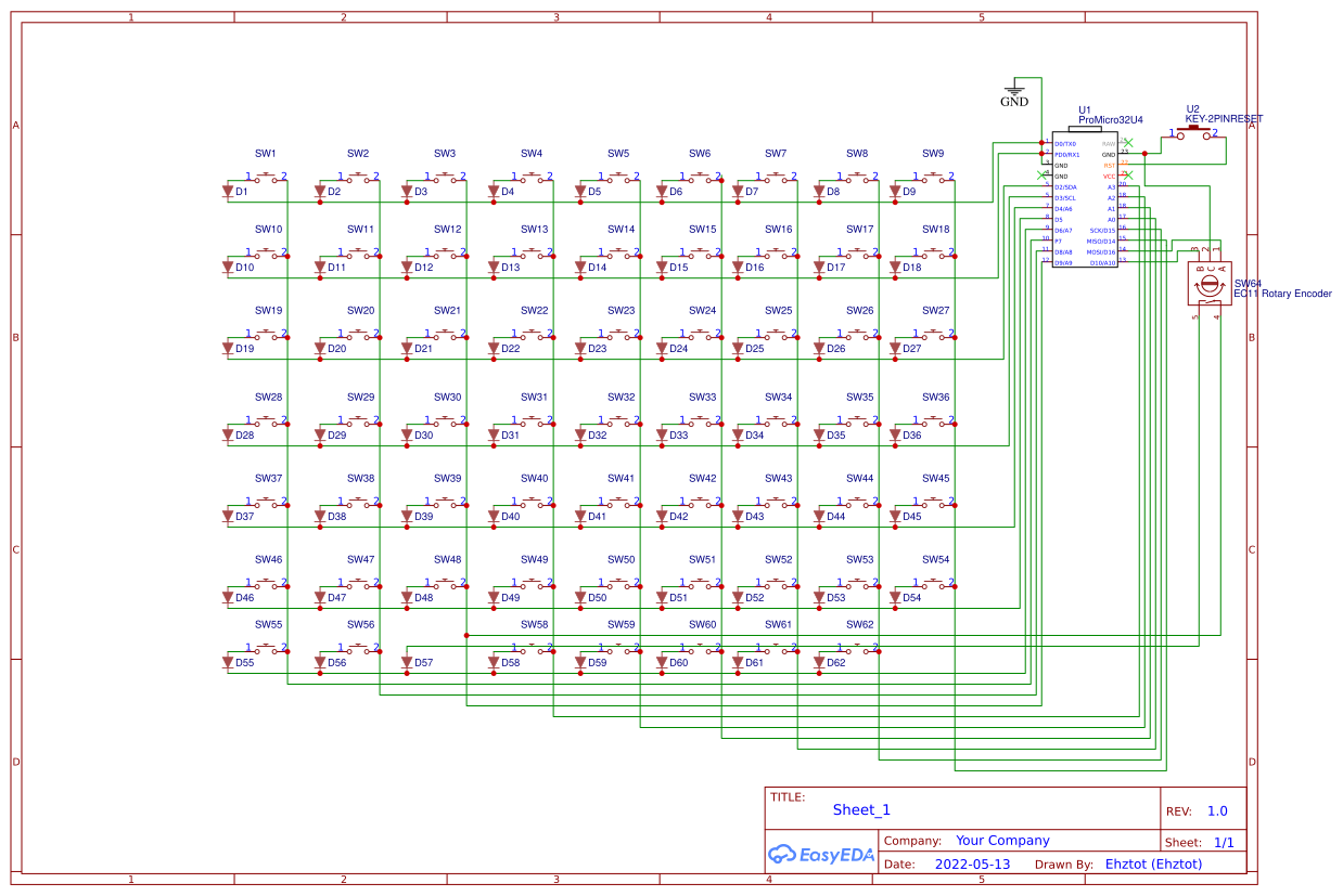 60 percent keyboard with knob - OSHWLab