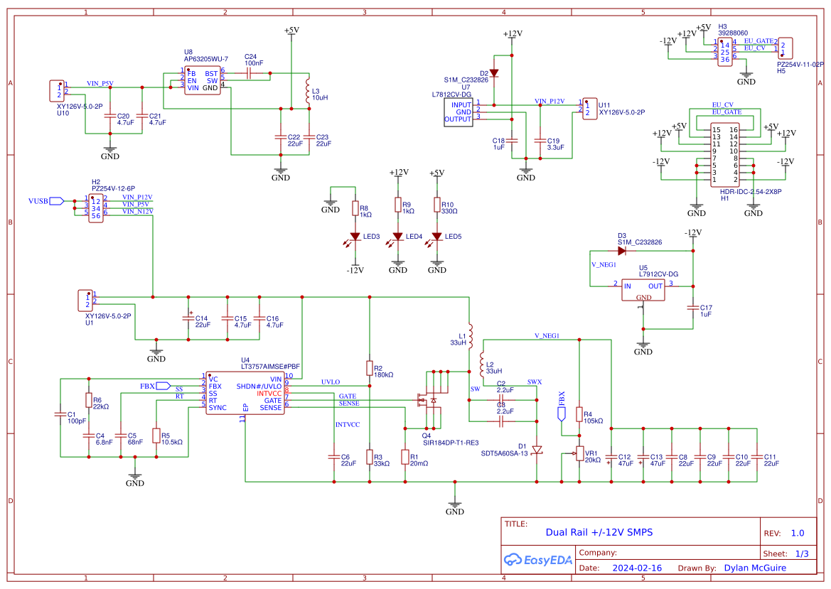 USBC 12V PSU - EasyEDA open source hardware lab