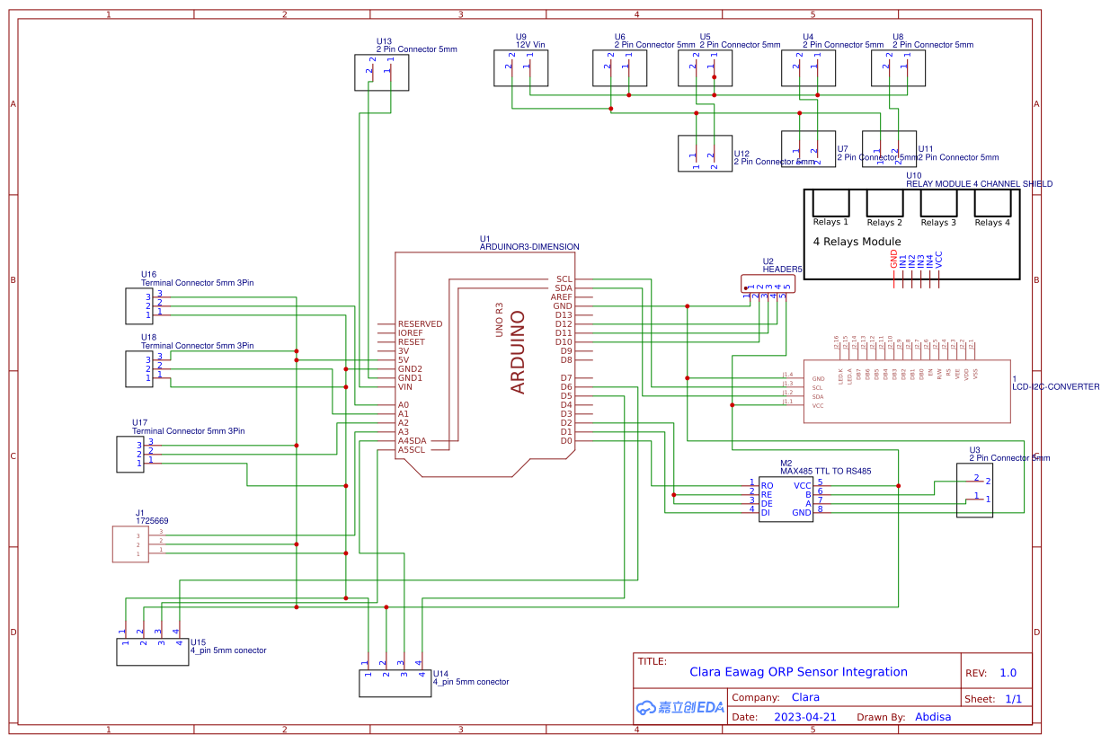 Clara-Eawag-ORP-sensor-integration - EasyEDA open source hardware lab