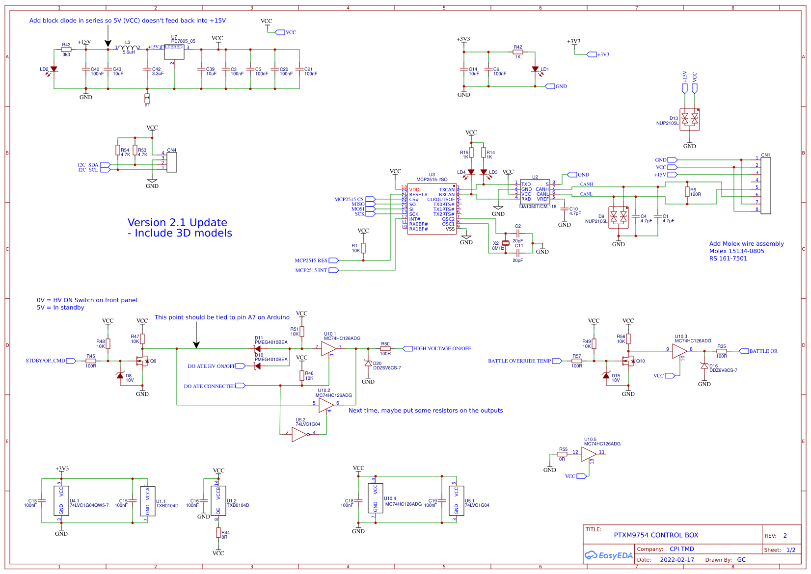 ESS PTXM9754 Control Box V2.1 - EasyEDA open source hardware lab