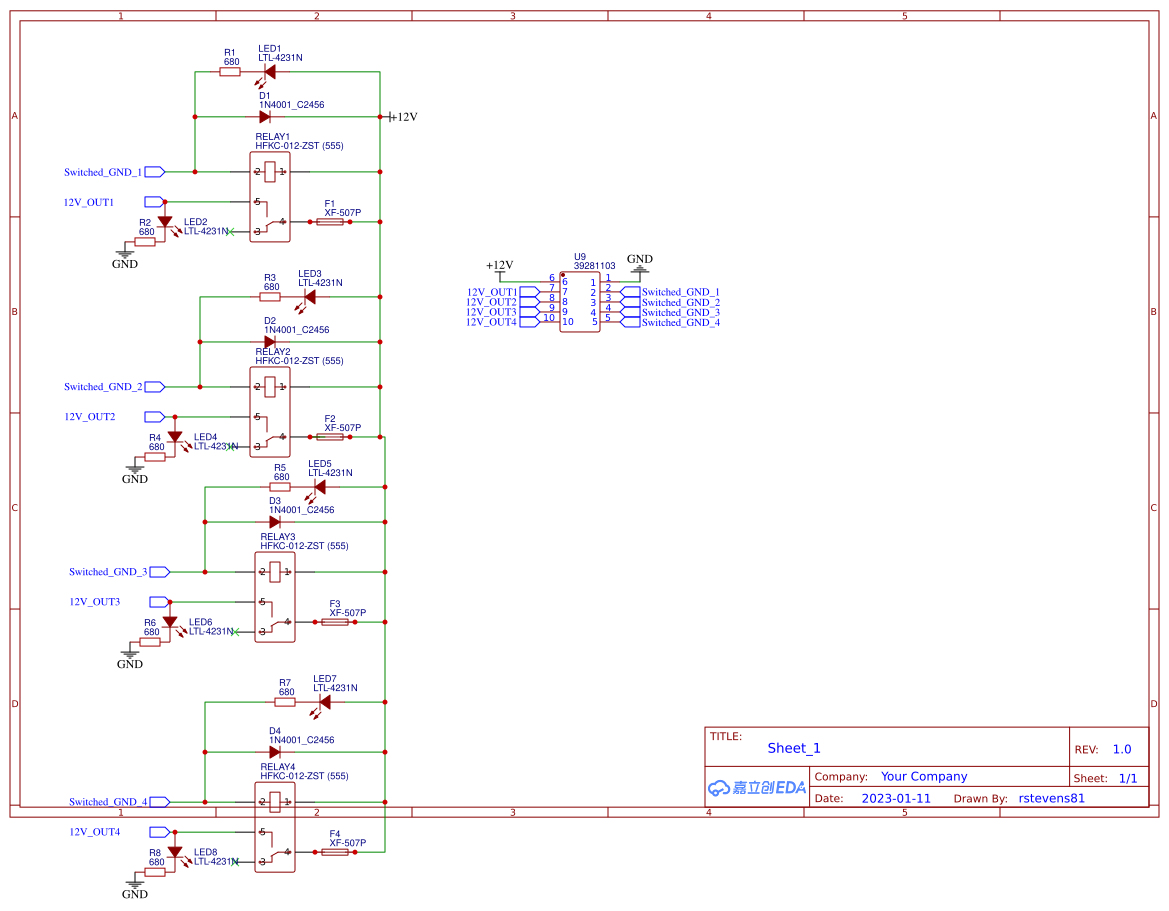 Relay Board - EasyEDA open source hardware lab