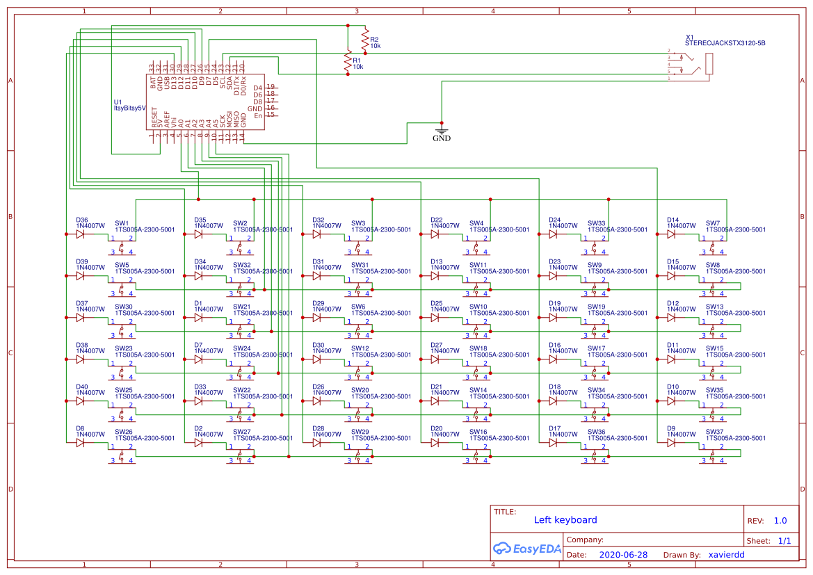 Tactile Keyboard - EasyEDA open source hardware lab