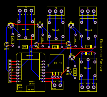 4 channel Blynk board wih DHT 11 - OSHWLab