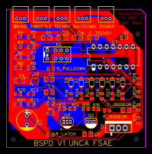 BSPD - UNCA FSAE 2022 - EasyEDA open source hardware lab