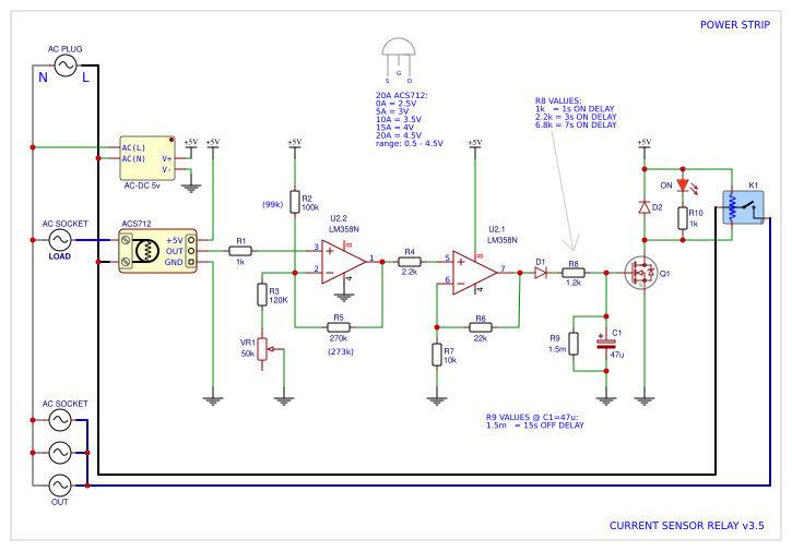 Current sensor relay v3 - EasyEDA open source hardware lab