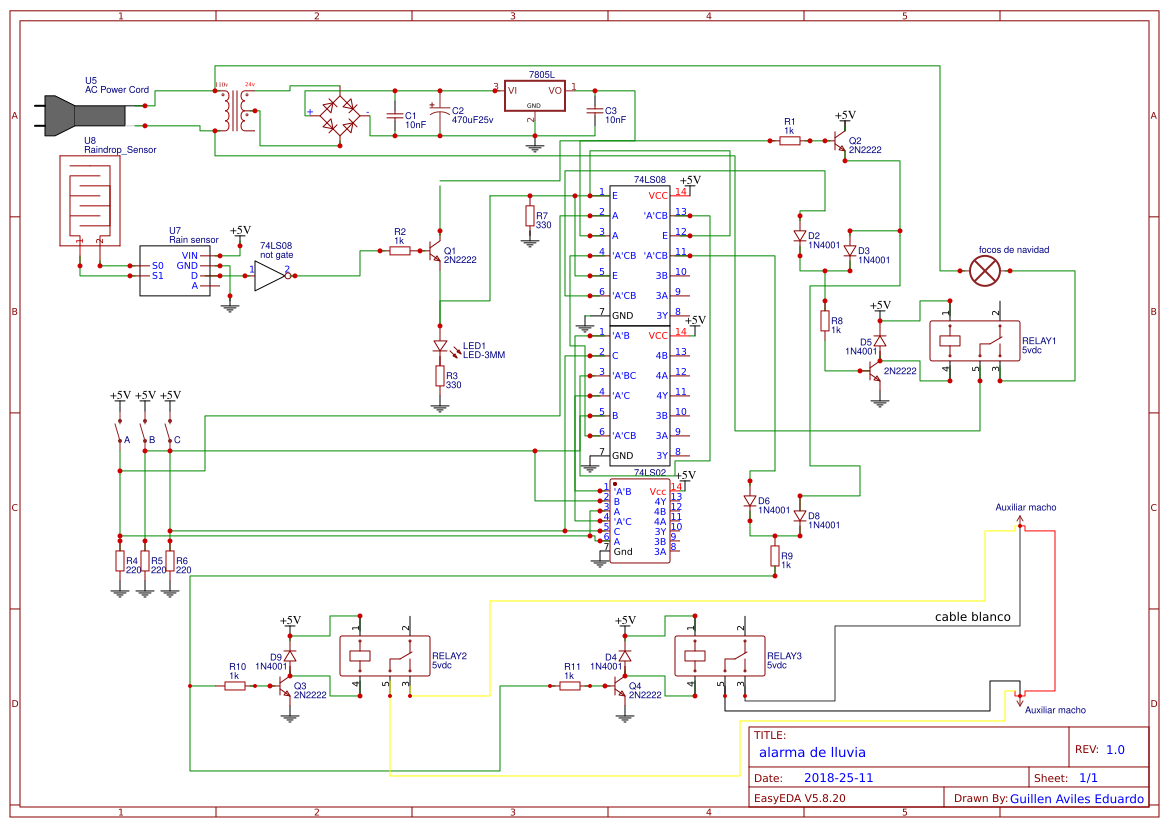 rain senor - EasyEDA open source hardware lab