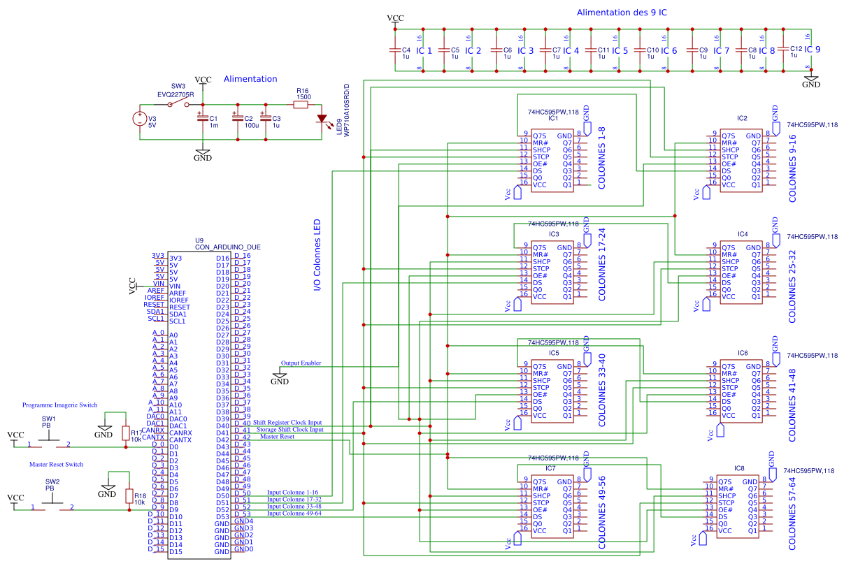 Cube LED 8x8x8 - EasyEDA open source hardware lab