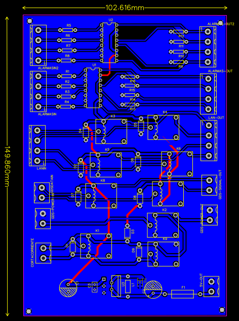 Placa cortacorriente final - OSHWLab