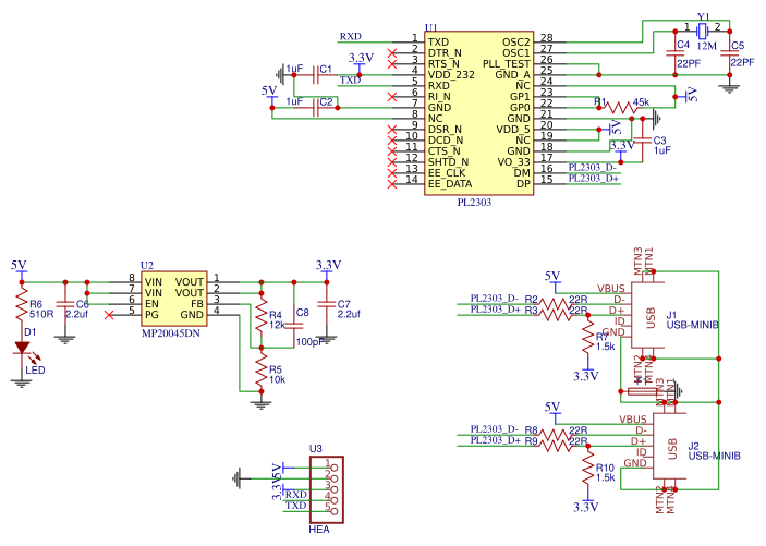 USB Serial port ,output 5V、3.3V - EasyEDA open source hardware lab